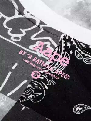 AAPE BY *A BATHING APE Moonface Bandana-print T-shirt