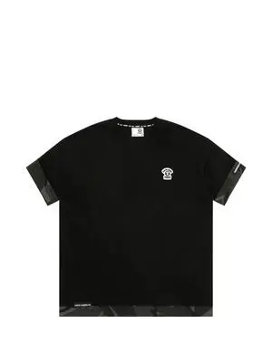 AAPE BY *A BATHING APE Moonface Logo-embroidered T-shirt - Black