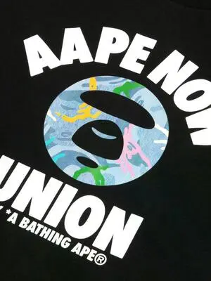 AAPE BY *A BATHING APE Aapenow Moonface Logo-print Cotton T-shirt