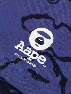 AAPE BY *A BATHING APE Moonface Graffiti-print Boxers - Purple