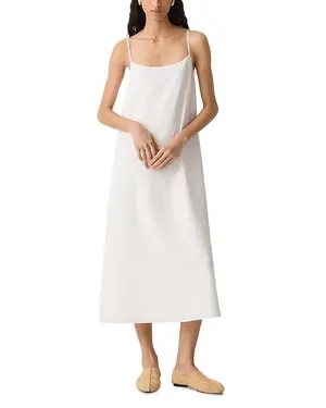 Theory Easy Vol Slip Dress Ivory