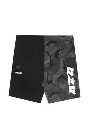 AAPE BY *A BATHING APE Moonface Colourblock Shorts - Black