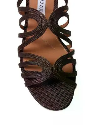 AQUAZZURA Strappy Buckle-fastening Sandals - Brown