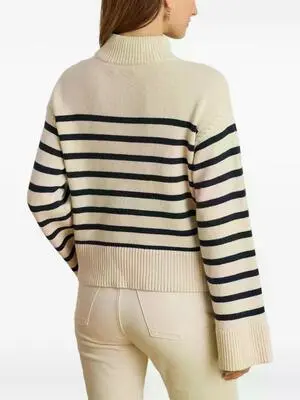 Ralph Lauren Striped Mock-neck Sweater - Neutrals