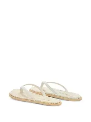 Ermanno Scervino Laced Flip Flops - White