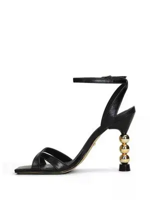 WERNER Beaded-heel Crossover-strap Sandals
