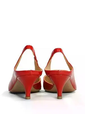 FRATELLI RUSSO Patent-leather Slingback Pumps - Red
