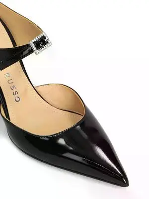 FRATELLI RUSSO Crystal-embellished Patent-leather Pumps - Black