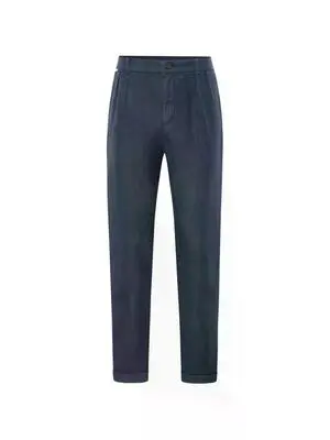 04651 HANDELSGESELLSCHAFT MBH & CO. KG Pleated Linen Trousers