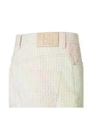 Fendi Topstitched Straight-leg Jeans