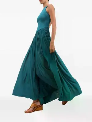 Zimmermann Luna Asymmetrical Pleated Dress - Blue