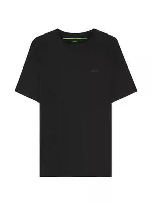 BOSS Logo-detail T-shirt In A Slim Fit - Black