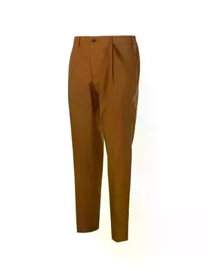 SANTANIELLO Pleated Trousers - Brown
