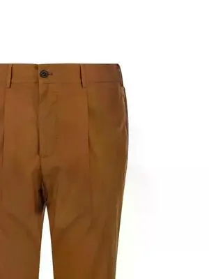 SANTANIELLO Pleated Trousers - Brown