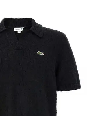 Lacoste Logo-embroidered Polo Shirt - Black