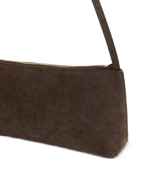 MANSUR GAVRIEL Gaia Embossed Baguette Shoulder Bag - Ebony
