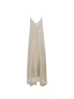 RAME Frayed V-neck Maxi Dress