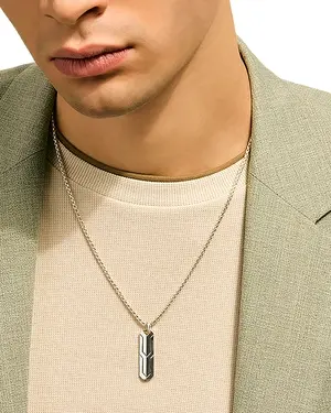 John Hardy Sterling Icon Geometric Tag Pendant Necklace - Silver