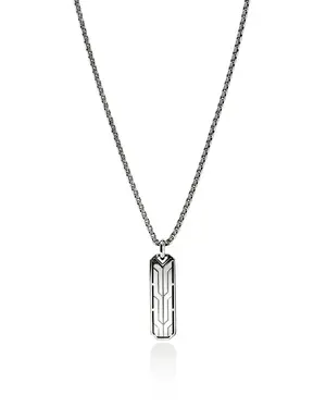 John Hardy Sterling Icon Geometric Tag Pendant Necklace - Silver