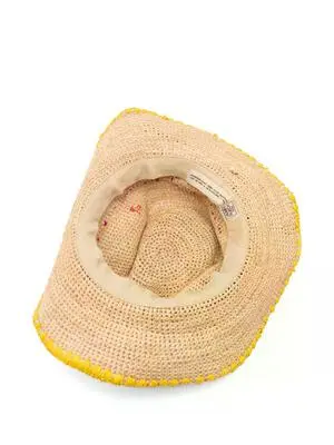 JAMIN PUECH Bohemia Woven Raffia Sun Hat