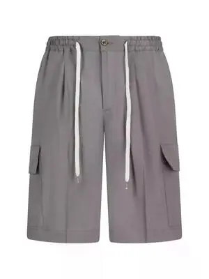 PT TORINO Cargo-pocket Drawstring Shorts - Grey