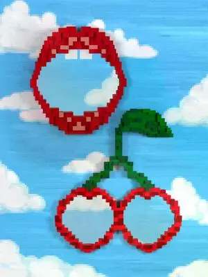 SELETTI Pixel Mirror Cherry Mirror