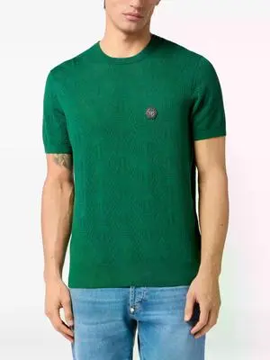 Philipp Plein Monogram-pattern T-shirt - Green