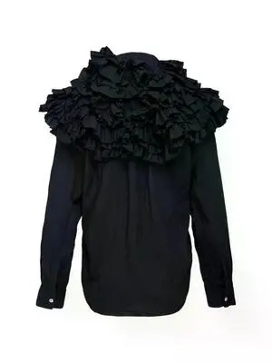 Comme Des Garçons Ruffled Long-sleeve Shirt - Black
