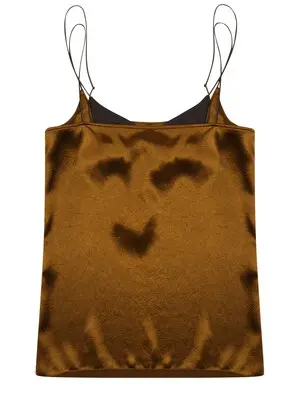 ALYSI Satin Top - Brown