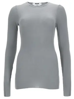 MSGM T-shirt In Viscosa - Grey