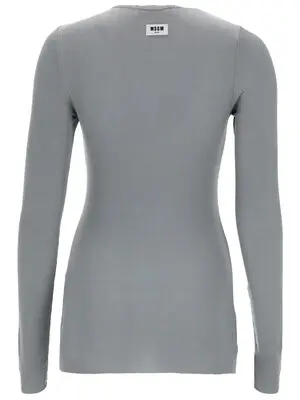 MSGM T-shirt In Viscosa - Grey
