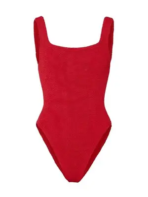 Hunza G Square Neck Swimsuit - Red