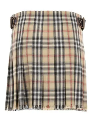 Burberry Check Wool Kilt - Multicolour