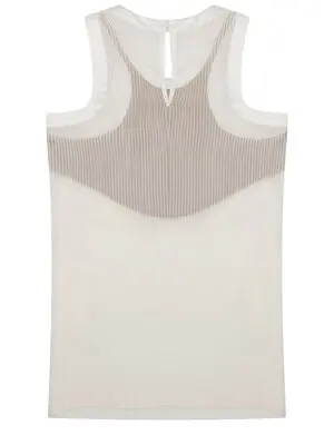 Sacai Sleeveless Chiffon Top