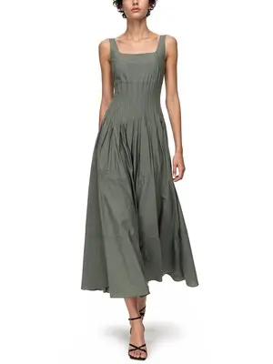Max Mara Midi Cotton Dress - Green