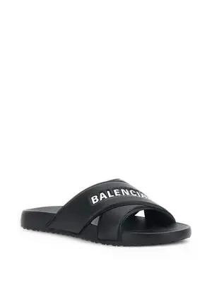 Balenciaga Sportypool Logo-print Crossover Sandals