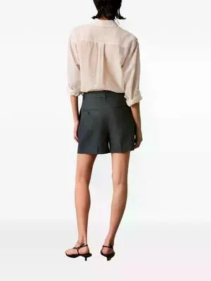 Calvin Klein Pleated Tailored Shorts - Blue