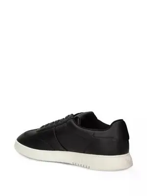 Emporio Armani Leather Sneakers With Logo Plaque