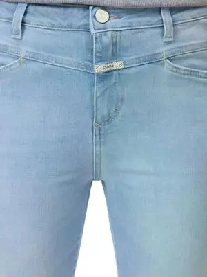 Closed Skinny Pusher Frayed-hem Jeans - Blue
