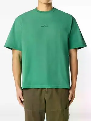 Stone Island Lab-print Cotton T-shirt - Green