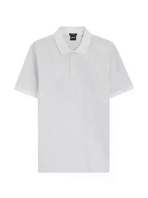BOSS Jacquard-pattern Short-sleeve Polo Shirt