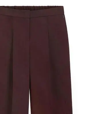 BOSS Pleated Wide-leg Trousers - Brown
