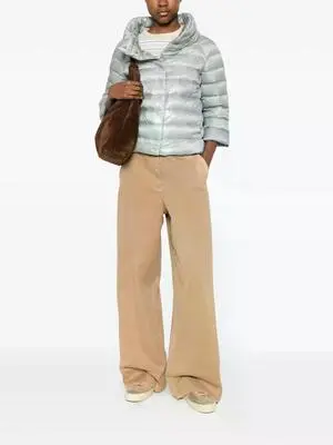 Herno Quilted Cropped-sleeve Jacket - Grey