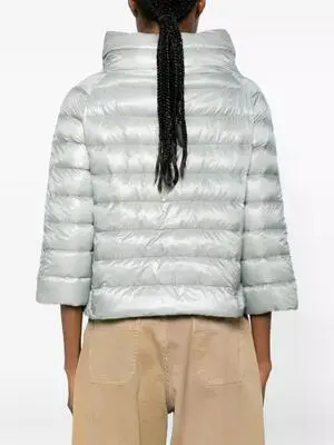 Herno Quilted Cropped-sleeve Jacket - Grey