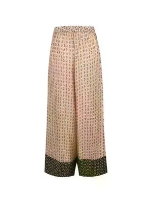 Biyan Paislee Printed Wide-leg Trousers - Neutrals