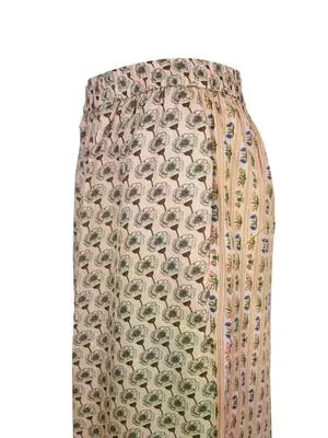 Biyan Paislee Printed Wide-leg Trousers - Neutrals