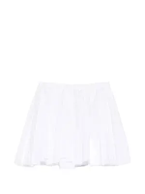 N°21 Pleated Raw-edge Mini Skirt
