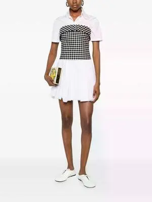 N°21 Pleated Raw-edge Mini Skirt