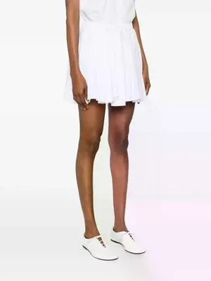 N°21 Pleated Raw-edge Mini Skirt