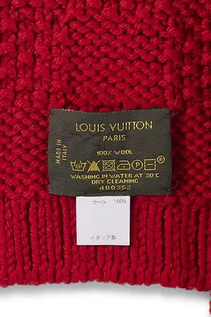 LOUIS VUITTON Wool Monogram Button Scarf